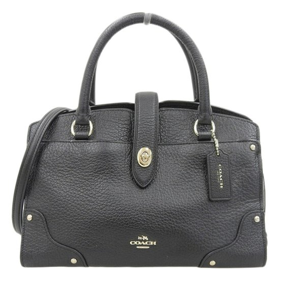 OTHERS | Bags | Coach Mercer Satchel 24 37779 Model Bag Leather Black ...